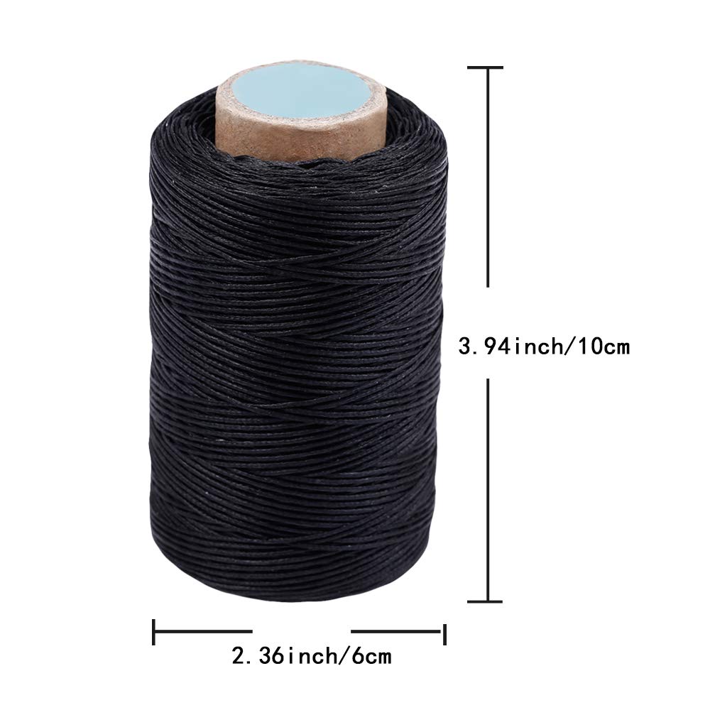 284Yards Leather Sewing Waxed Thread-Practical Long Stitching Thread for Leather Craft DIY/Bookbinding/Shoe Repairing/Leather Projects