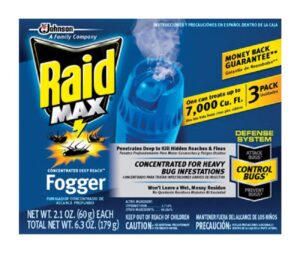 sc johnson raid max bug fogger, 2.1 oz. 3 ct. (pack of 1)