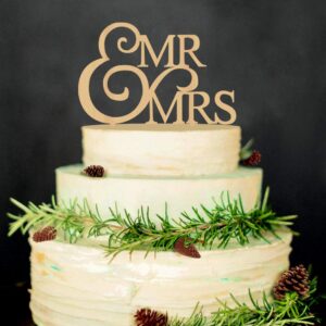 mr and mrs wedding cake toppers wood party cake decoration bride and groom love