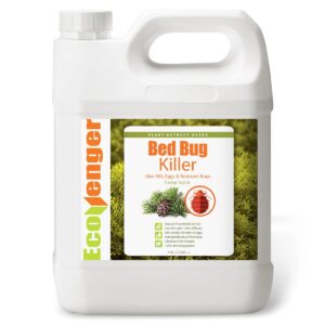 ecoraider bed bug killer spray, green + non-toxic, 100% kill + extended protection (1 gallon)