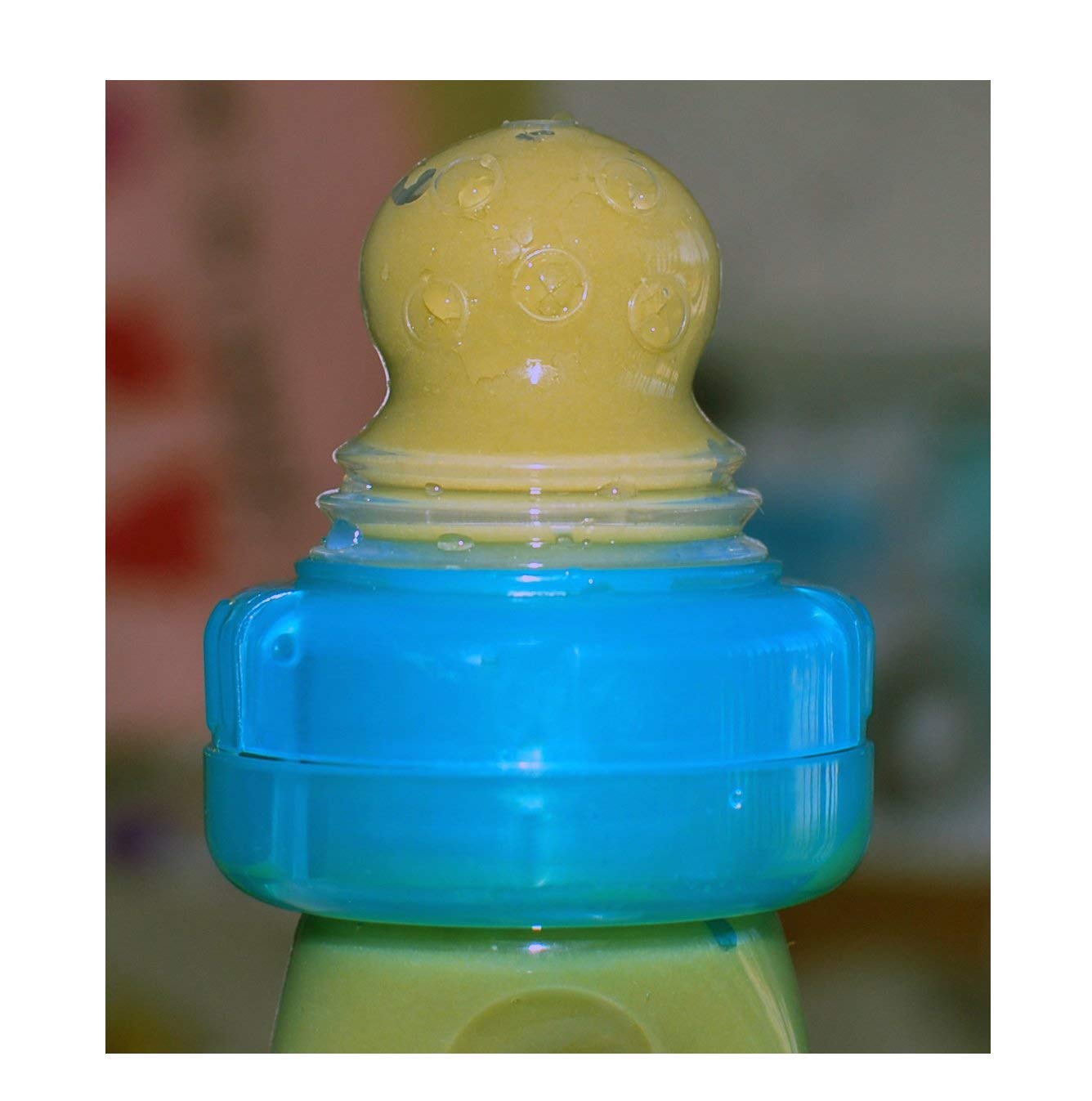 Nuby EZ Squee-Z Silicone Self Feeding Baby Food Dispenser (Blue, 1 Count (Pack of 1))