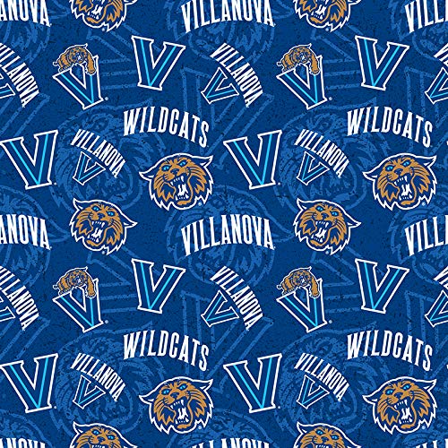 SYKEL ENTERPRISES Villanova University Cotton FABRIC-100% Cotton -Villanova Wildcats Fabric Sold by The Yard-Villanova College Cotton Fabric by SYKEL