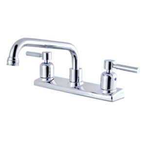 kingston brass fb2131dl concord 8" centerset kitchen faucet, polished chrome