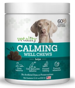 triple action calming sniffer chews for dogs, 60 piece (008086)