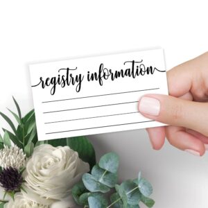 50 Registry Cards - Baby Shower or Bridal Shower - Invitation Inserts