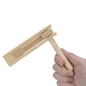 wooden spinning rattle ratchet noise maker traditional matraca toy for graduation, foot ball games, party favors and sporting events