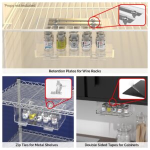 Marketing Holders Locking Medical Box for Medical Office or Home Refrigerator Medicine Storage Case with Hardware 8" x 4.5" x 3" Clear Acrylic Insulin and Vaccine Holder