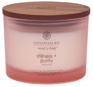 chesapeake bay candle pt40896 scented candle, stillness + purity (rose water), coffee table,orange, home décor