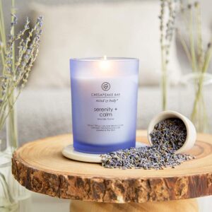 Chesapeake Bay Candle Scented Candles, Serenity + Calm (Lavender Thyme) Medium Jar, 2-Pack, Perfect for Home Décor and Gifting