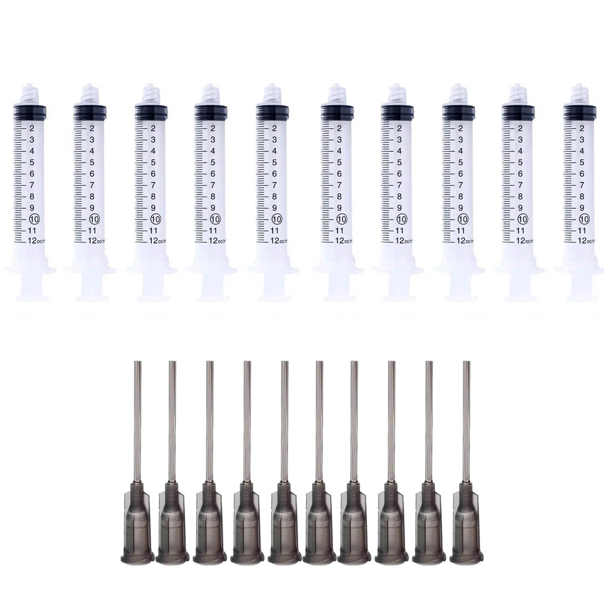 10ml Sterile Syringe 16g x 1 1/2" Blunt Tip Needles - Pack of 10 - Perfect for Precision Crafting, DIY Projects, Ink Refilling, and Detailed Applications