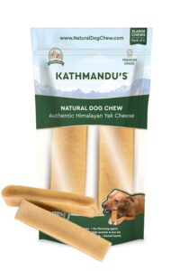 authentic himalayan yak cheese for dogs - xlarge (pack of 2) - sourced from pristine himalayan foothill, rawhide-free, no preservatives