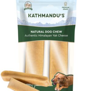 Authentic Himalayan Yak Cheese for Dogs - XLarge (Pack of 2) - Sourced from Pristine Himalayan Foothill, Rawhide-Free, NO preservatives