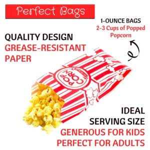 Poppy's Plastic Popcorn Scoop Bundle - 50 Bags and Plastic Popcorn Scooper, Popcorn Machine Accessories for Popcorn Bars, Movie Nights, Concessions