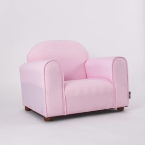 Mini Furniture Upholstered Personalized Kids Chair Checkers (Pink)