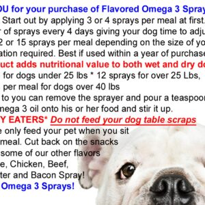 Roast Beef Flavored Omega 3 Oil for Dogs - Supports Healthy Skin and Coat - All Natural - Human Grade Ingredients