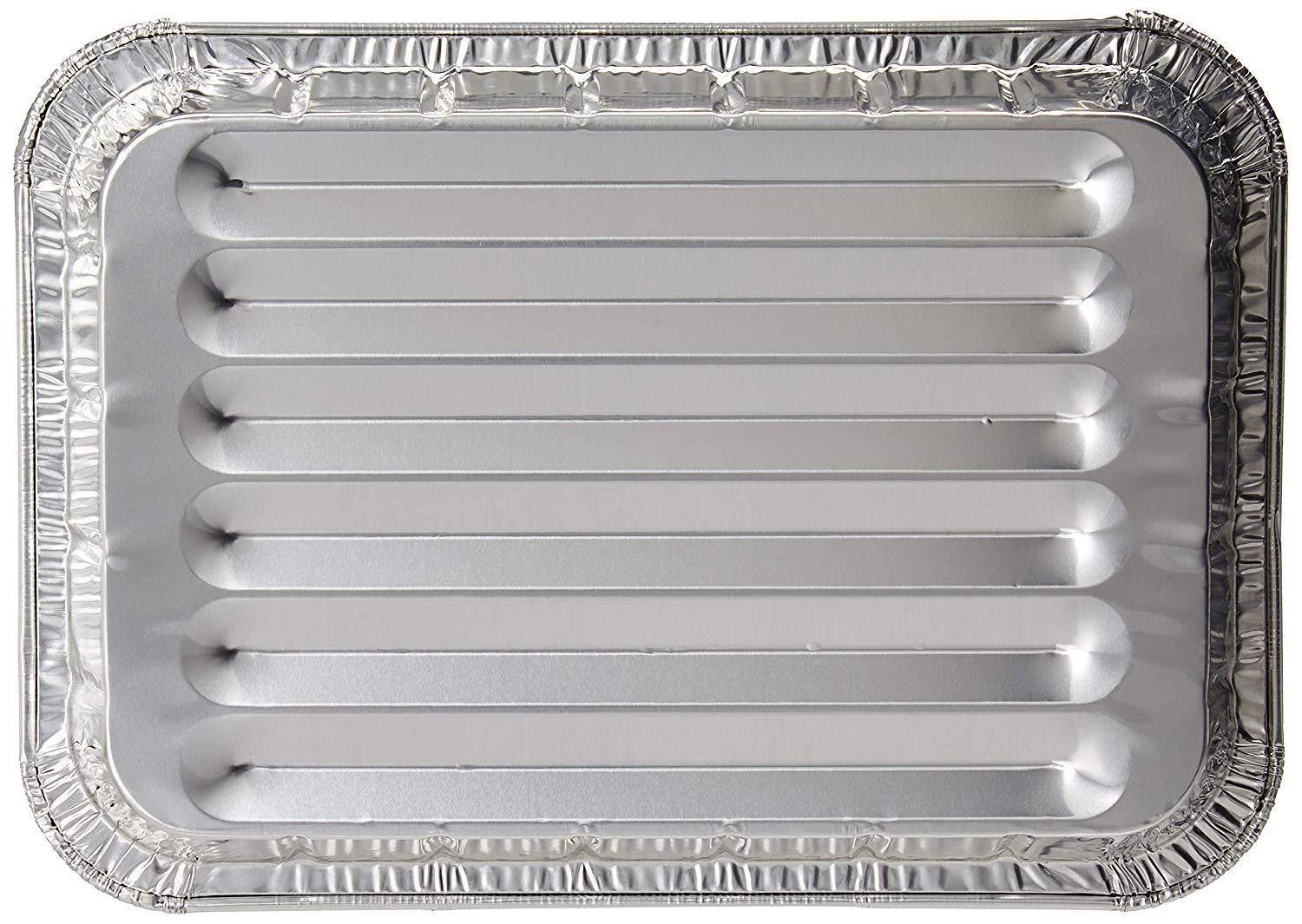 Pack of 20 Disposable Aluminum Foil Toaster Oven Pans-Mini Broiler Pans | BPA Free | Perfect for Small Cakes or Personal Quiche | Standard Size - 8 1/2" x 6"