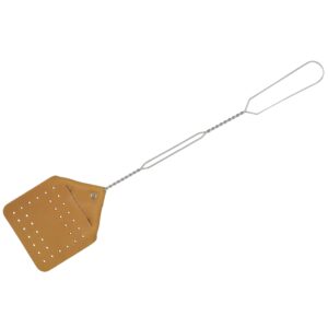 amish valley products leather fly swatter handcrafted wire handle flyswatter choice of color (brown)