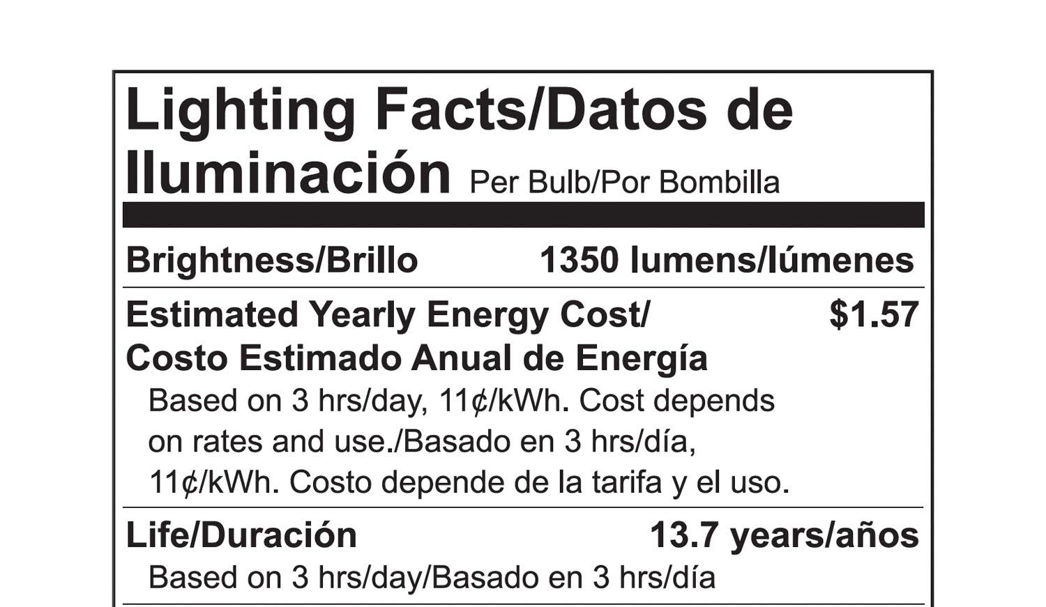 Viribright 100 Watt Equivalent (13W), LED Light Bulbs, Warm White 2700K, A19 100w Bulb, A19 Base Light Bulb, 4 Pack