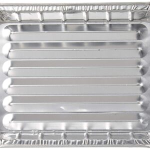 Pack of 20 Disposable Aluminum Foil Toaster Oven Pans-Mini Broiler Pans | BPA Free | Perfect for Small Cakes or Personal Quiche | Standard Size - 8 1/2" x 6"