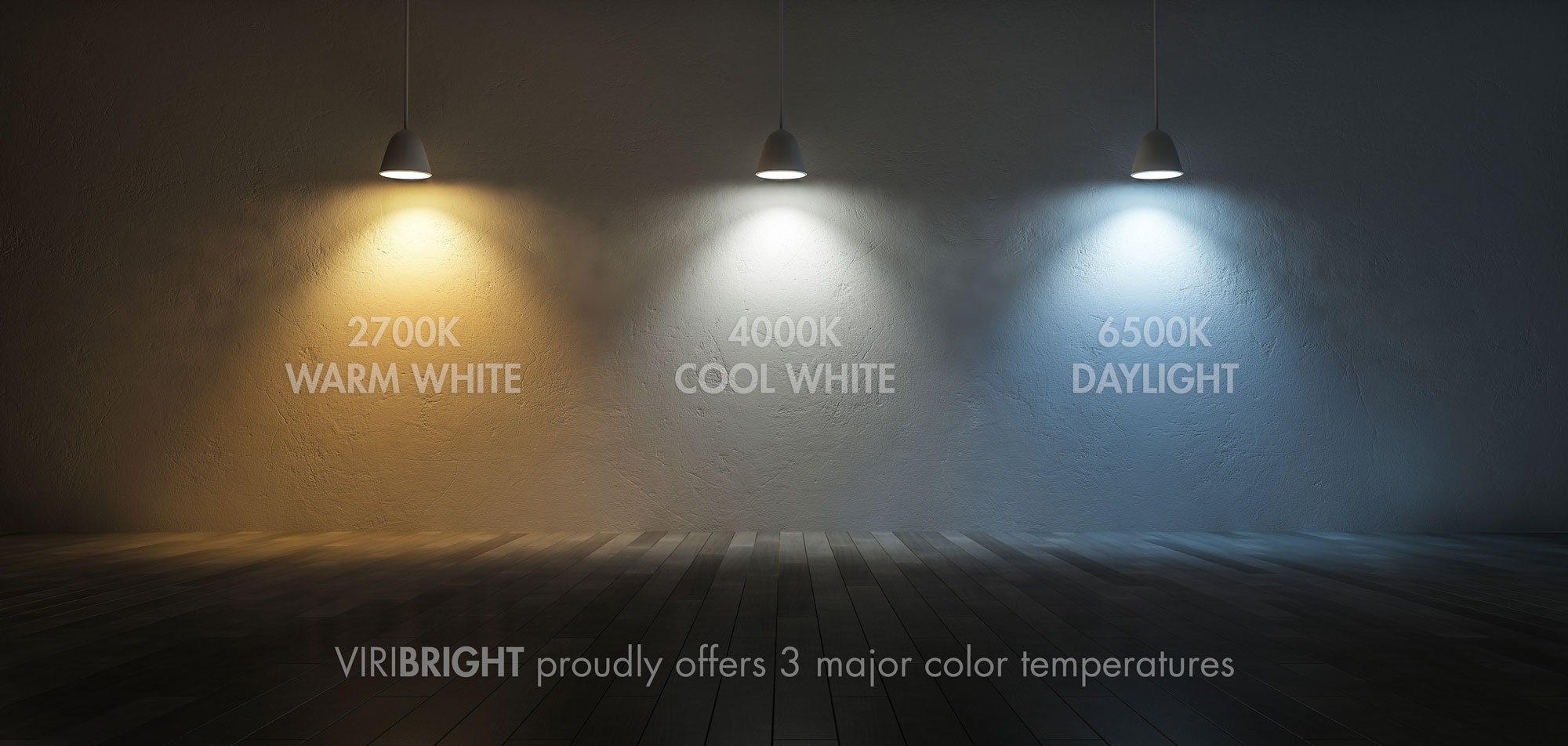 Viribright 100 Watt Equivalent (13W), LED Light Bulbs, Warm White 2700K, A19 100w Bulb, A19 Base Light Bulb, 4 Pack