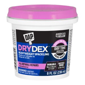 dap 7079812328 drydex dry time indicator spackling, 8 fl oz, pink/white