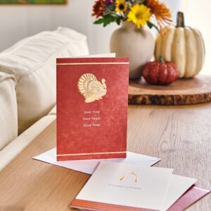 American Greetings Thanksgiving Cards, Thankful and Brings Happiness (6-Count)