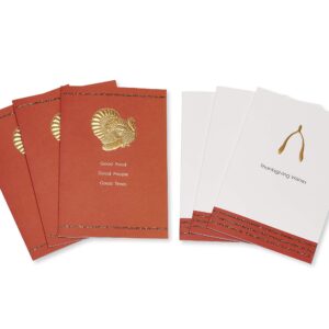 American Greetings Thanksgiving Cards, Thankful and Brings Happiness (6-Count)