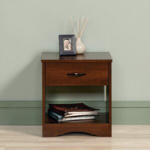 Sauder Beginnings Night Stand, Brook Cherry finish