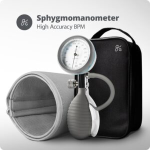 Greater Goods Sphygmomanometer, Latex-Free, Manual Blood Pressure Monitor, Gray