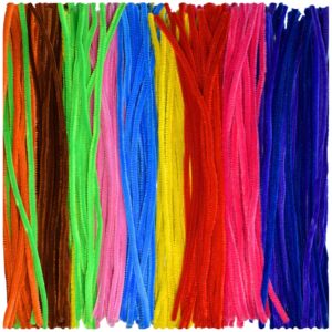 multiple colors pipe cleaners 100 pieces chenille stems for diy art decorations creative craft (6mm x 12 inch)