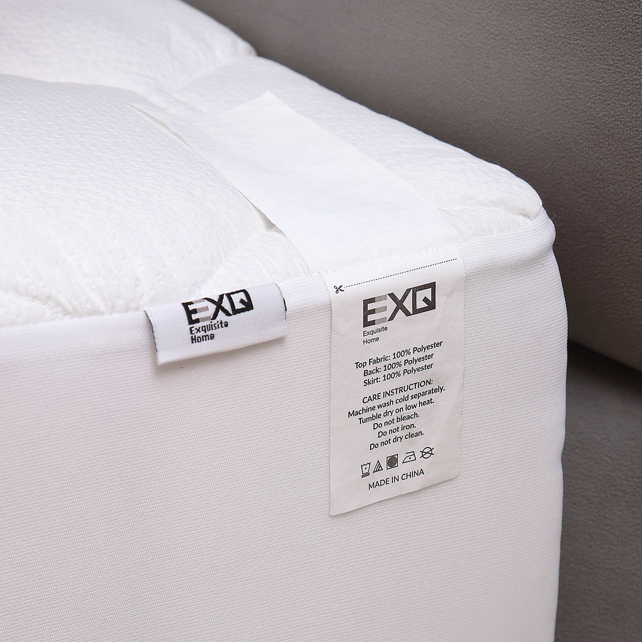 EXQ Home Mattress Pad Twin XL Twin Extra Long Size Quilted Mattress Protector Fitted Sheet Cooling Mattress Cover for Bed Stretch Up to 18”Deep Pocket (Breathable)