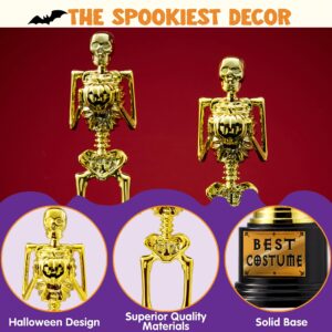 JOYIN 2 PCS Halloween Trophy Awards Best Costume Skeleton 11.25 X 3.5 for Halloween Medals Party Favor Prizes, Trick or Treat, Costume Contest Trophy, School Classroom Rewards, Treats for Kids