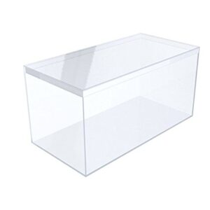 Clear Large Rigid Plastic Box 12 1/2" x 8 1/2" x 8 1/2" with Variety Boxes Inside (Round 4 1/4" Dia, 8" X 4" Rectangle, and 4" x 4" Square and Others)