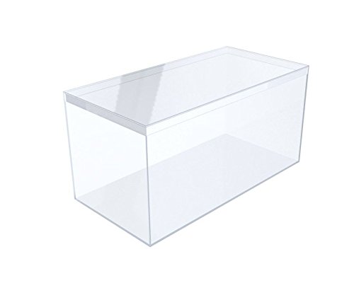 Clear Large Rigid Plastic Box 12 1/2" x 8 1/2" x 8 1/2" with Variety Boxes Inside (Round 4 1/4" Dia, 8" X 4" Rectangle, and 4" x 4" Square and Others)