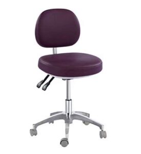 global-dental deluxe mobile chair doctor's stool with backrest micro fiber leather