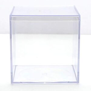 Clear Large Rigid Plastic Box 12 1/2" x 8 1/2" x 8 1/2" with Variety Boxes Inside (Round 4 1/4" Dia, 8" X 4" Rectangle, and 4" x 4" Square and Others)