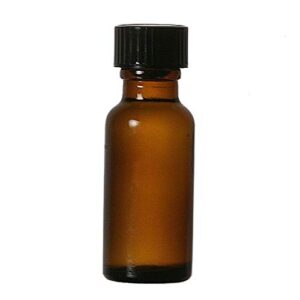 ananda corporation 72 pcs, 15ml [1/2 oz] empty amber boston round glass bottle with phenolic polycone liner caps