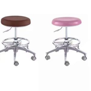 Global-Dental Doctors Stool Leisure Medical Mobile Chair Adjustable PU Leather 19 Colors to Choose