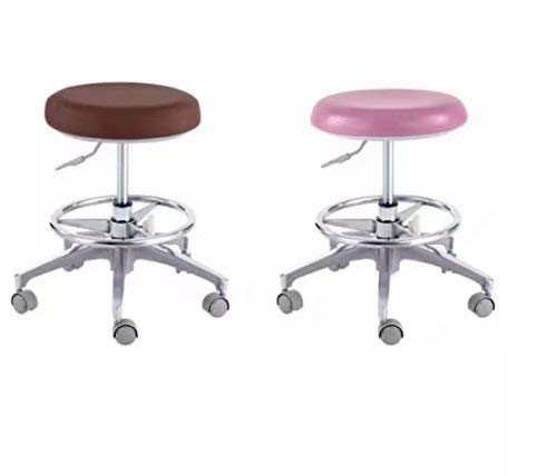 Global-Dental Doctors Stool Leisure Medical Mobile Chair Adjustable PU Leather 19 Colors to Choose