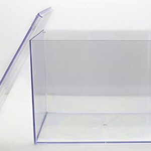 Clear Large Rigid Plastic Box 12 1/2" x 8 1/2" x 8 1/2" with Variety Boxes Inside (Round 4 1/4" Dia, 8" X 4" Rectangle, and 4" x 4" Square and Others)