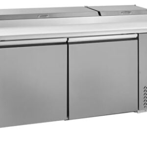 Kratos Refrigeration 69K-763 Commercial 71" W Pizza Prep Table, 9 Pan Capacity