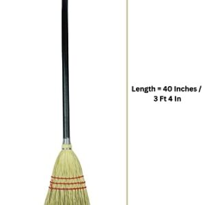 Weiler 70300 Lobby Broom, Corn & Fiber Fill, 40" Overall Length (Pack of 12)