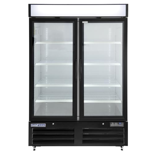 Kratos Refrigeration 69K-718 Commercial Swing Glass Door Merchandiser, 2 Doors, 54" wide, 48cu ft, White Exterior