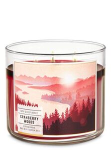 bath & body works 3-wick scented candle in cranberry woods