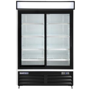 kratos commercial display refrigerator -sliding glass 2-door merchandiser, 54" w 48 cu ft (69k-723)