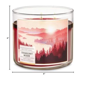 Bath & Body Works 3-Wick Scented Candle in Cranberry Woods