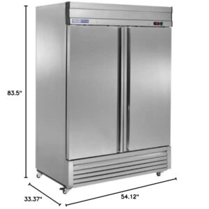 Kratos Refrigeration 69K-773 Commercial 2 Door Reach-in Refrigerator, 49 Cu. Ft., 54" wide