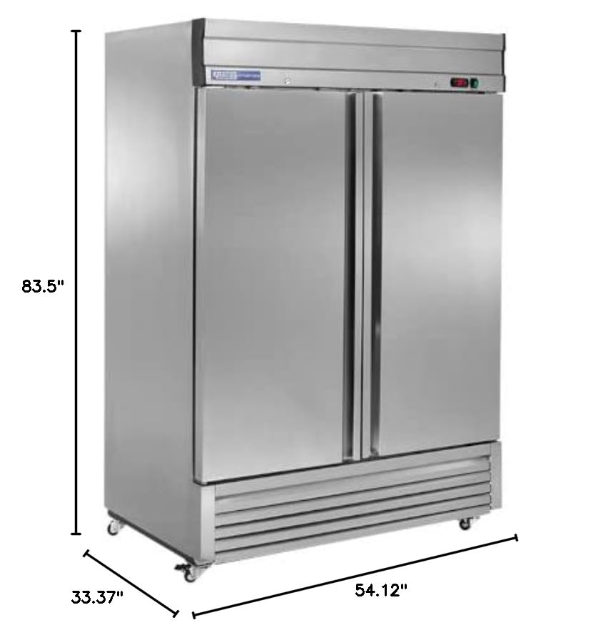 Kratos Refrigeration 69K-773 Commercial 2 Door Reach-in Refrigerator, 49 Cu. Ft., 54" wide