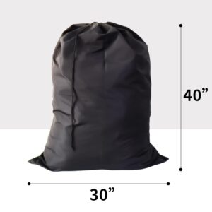 YETHAN Extra Large Laundry Bag 3 Pack, Black, Travel Laundry Bags with Drawstring Closure, 30"x40", for college, dorm and apartment dwellers (3PCS Black)