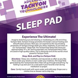 Tachyon Sleep Pad - for Full Body Healing and Balancing Energy 8 Hours a Night. Anti EMF, 5G/WiFi Shield Protection (Blue Lagoon, 1,75m x 90cm)